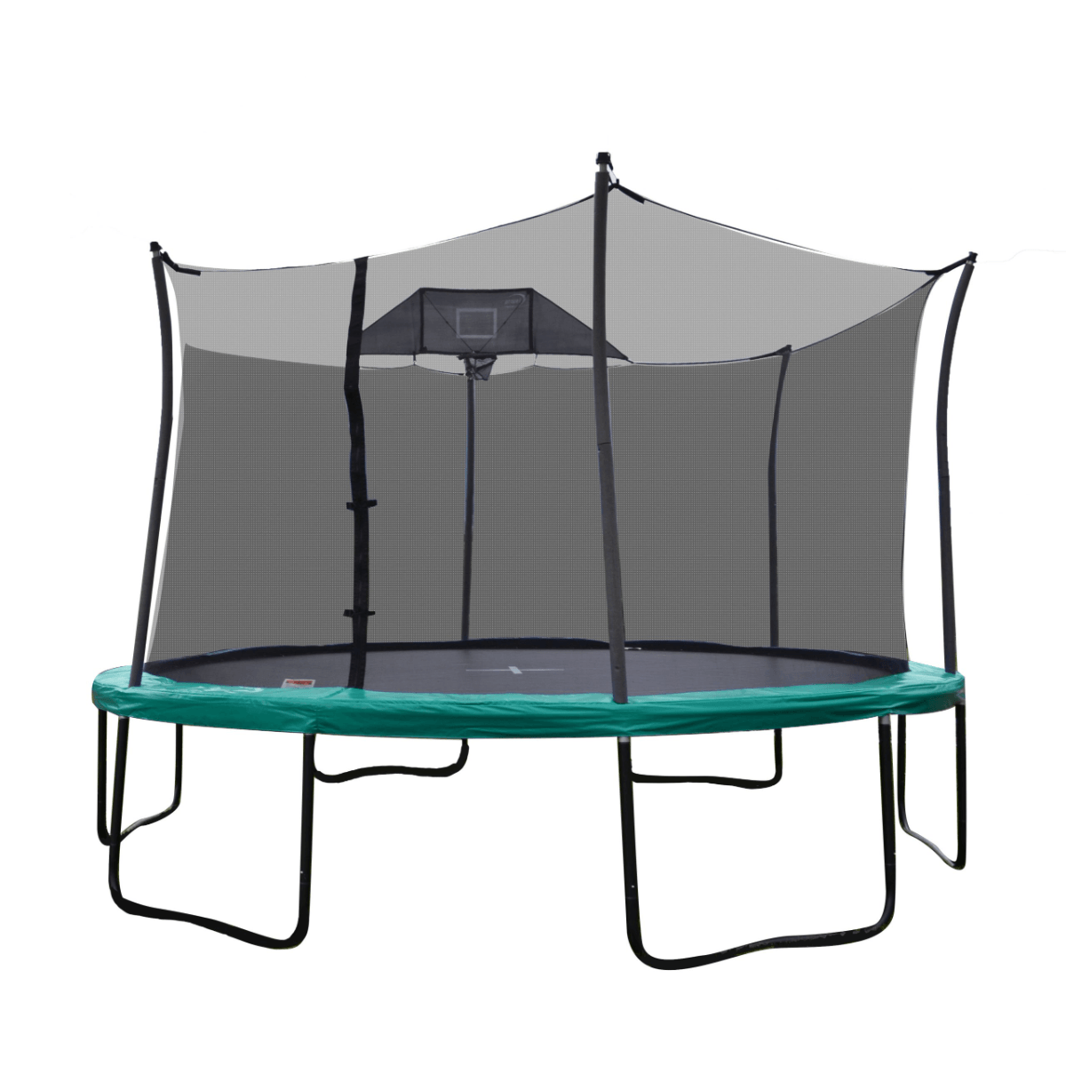 Propel 14' Round Trampoline w/ Safety Enclosure And Basketball Hoop ...