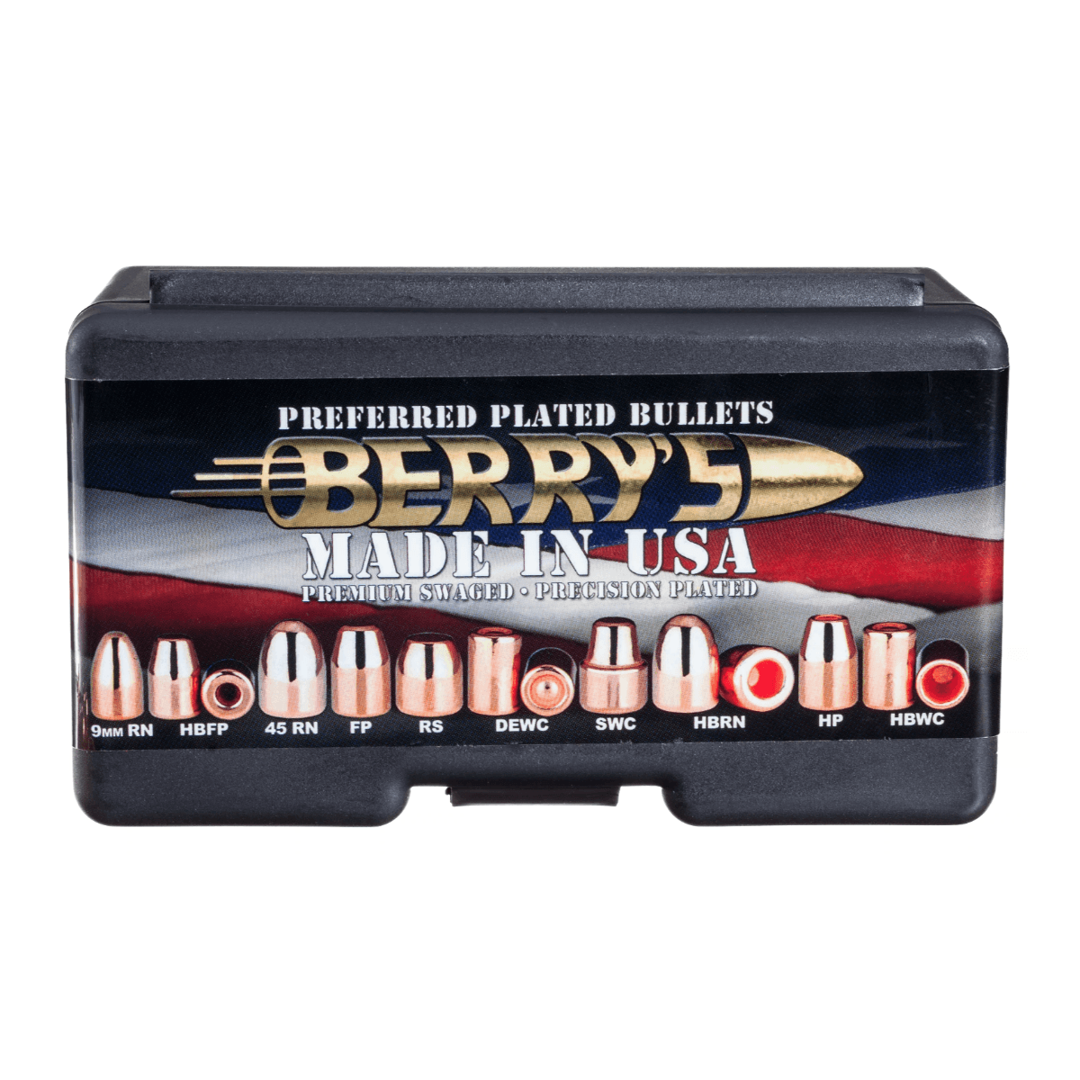 Berry's Bullets Flat Point Preferred Plated Handgun Bullets - Als.com
