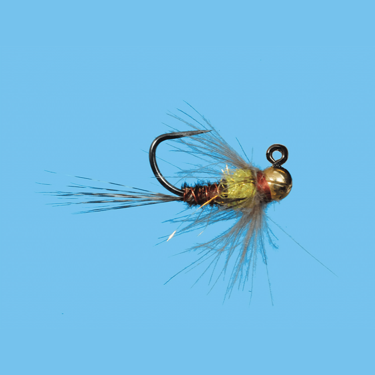 Solitude Tungsten Jig Yellow Spot Fly (12 Count) - Als.com