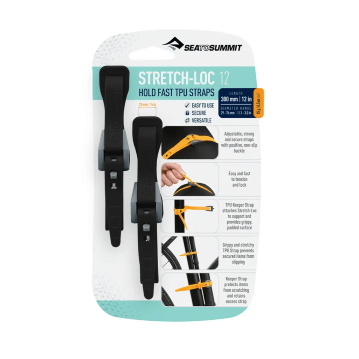 Sea to Summit Stretch-loc TPU Straps (2 Pack) - Als.com