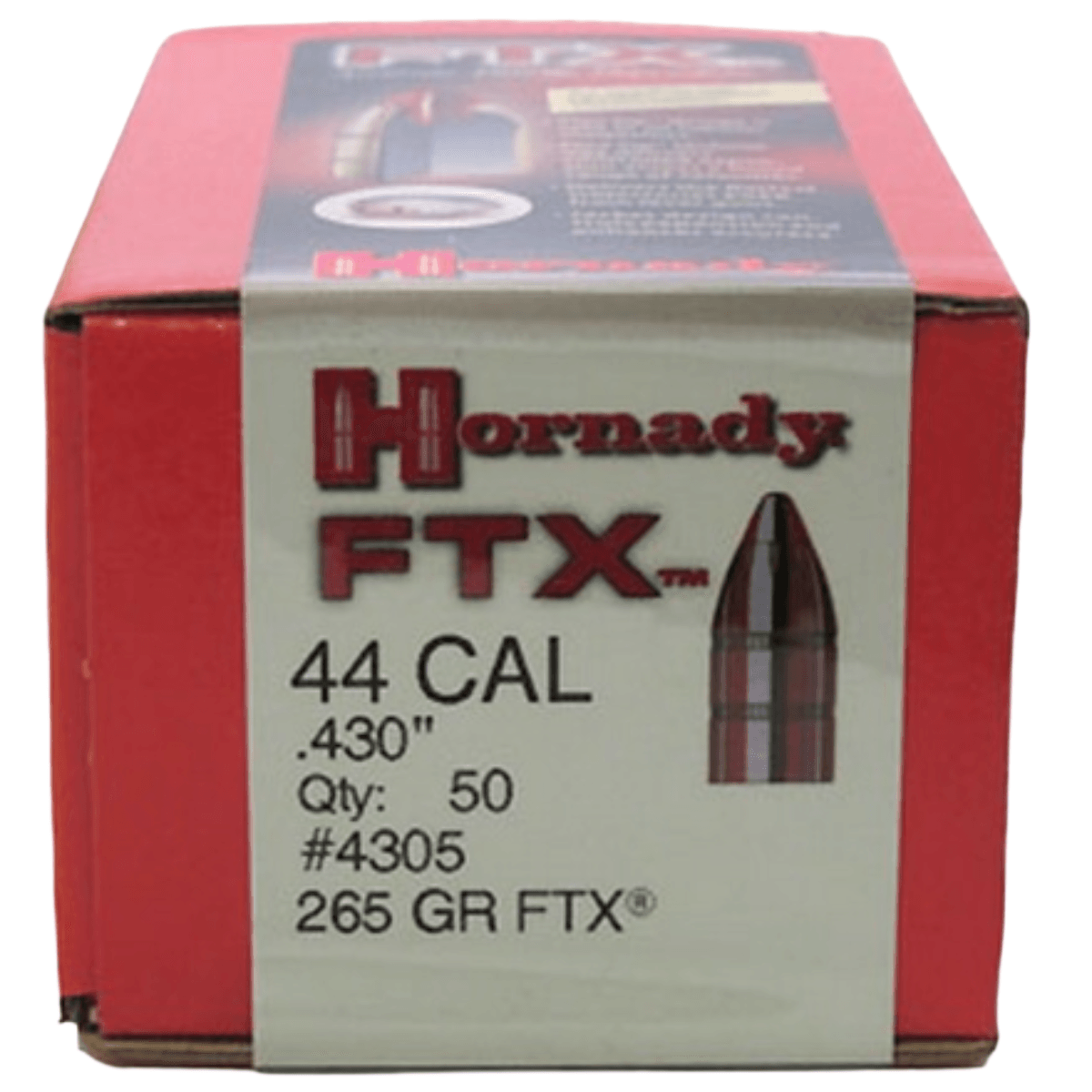 Hornady 44 Cal .430 265 Gr FTX (444 Marlin) Bullet - Als.com