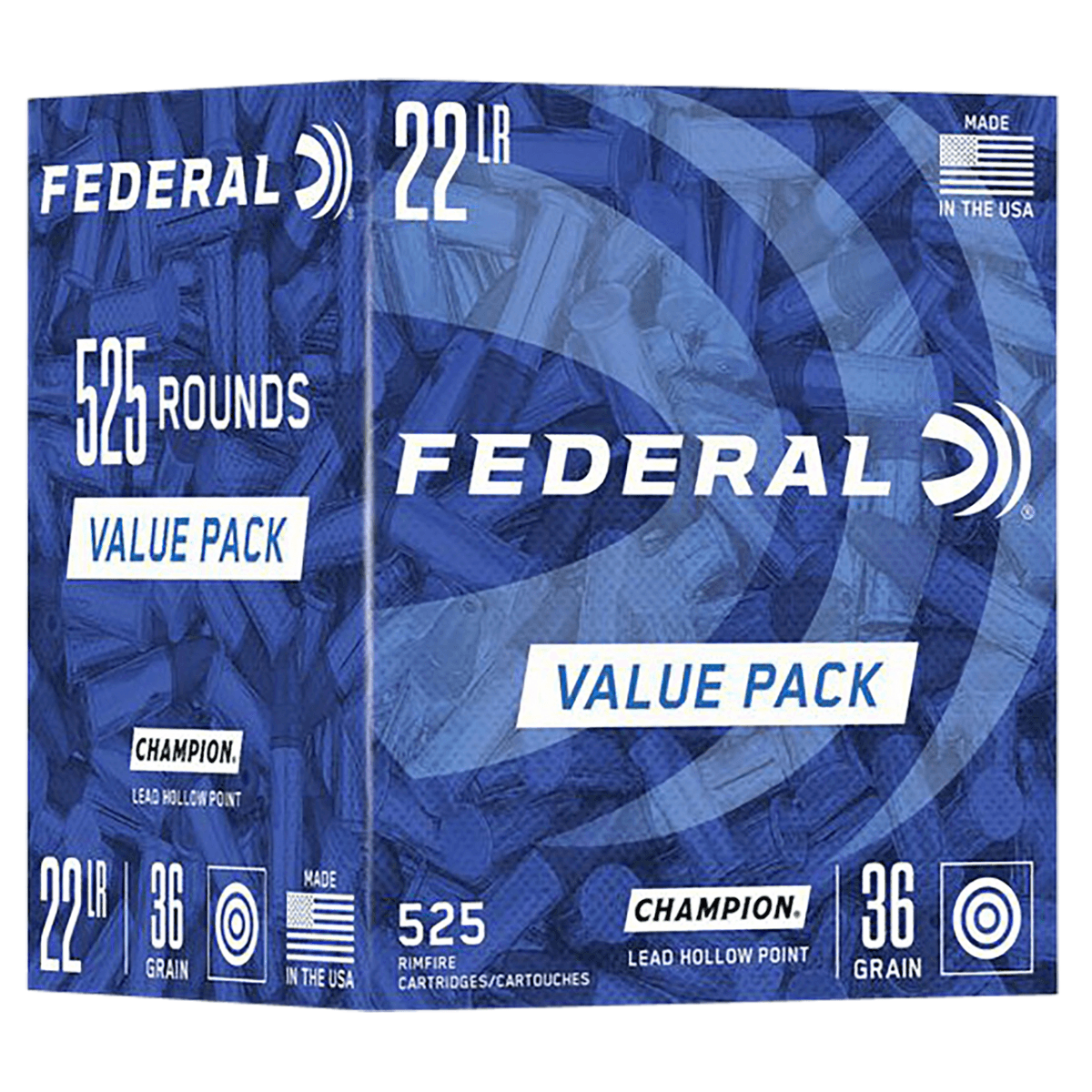 Federal Rimfire 22 LR 36 Grain LHP Ammunition 525 Rounds - Als.com
