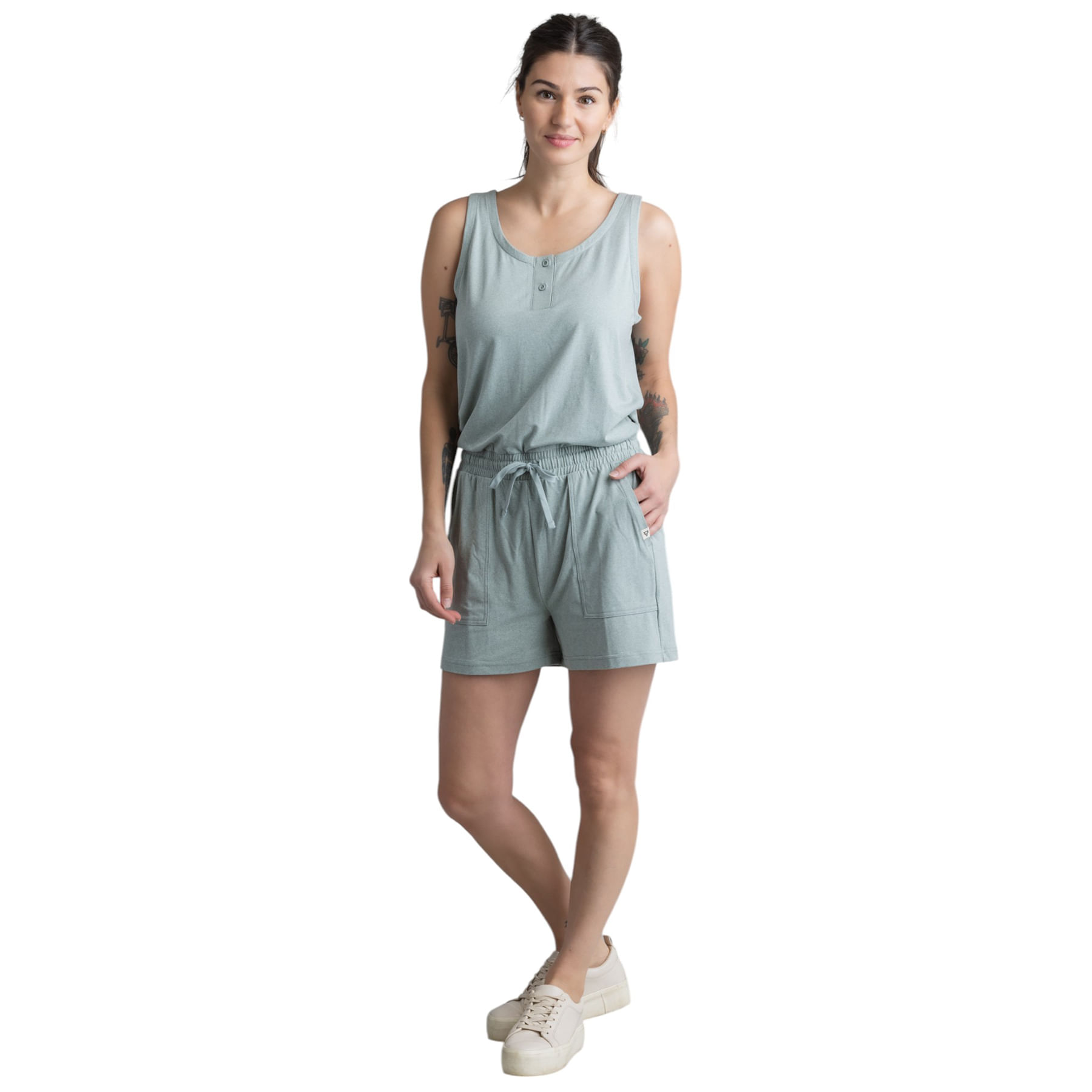 LIV Outdoor Journey Henley Romper - Women's - Als.com